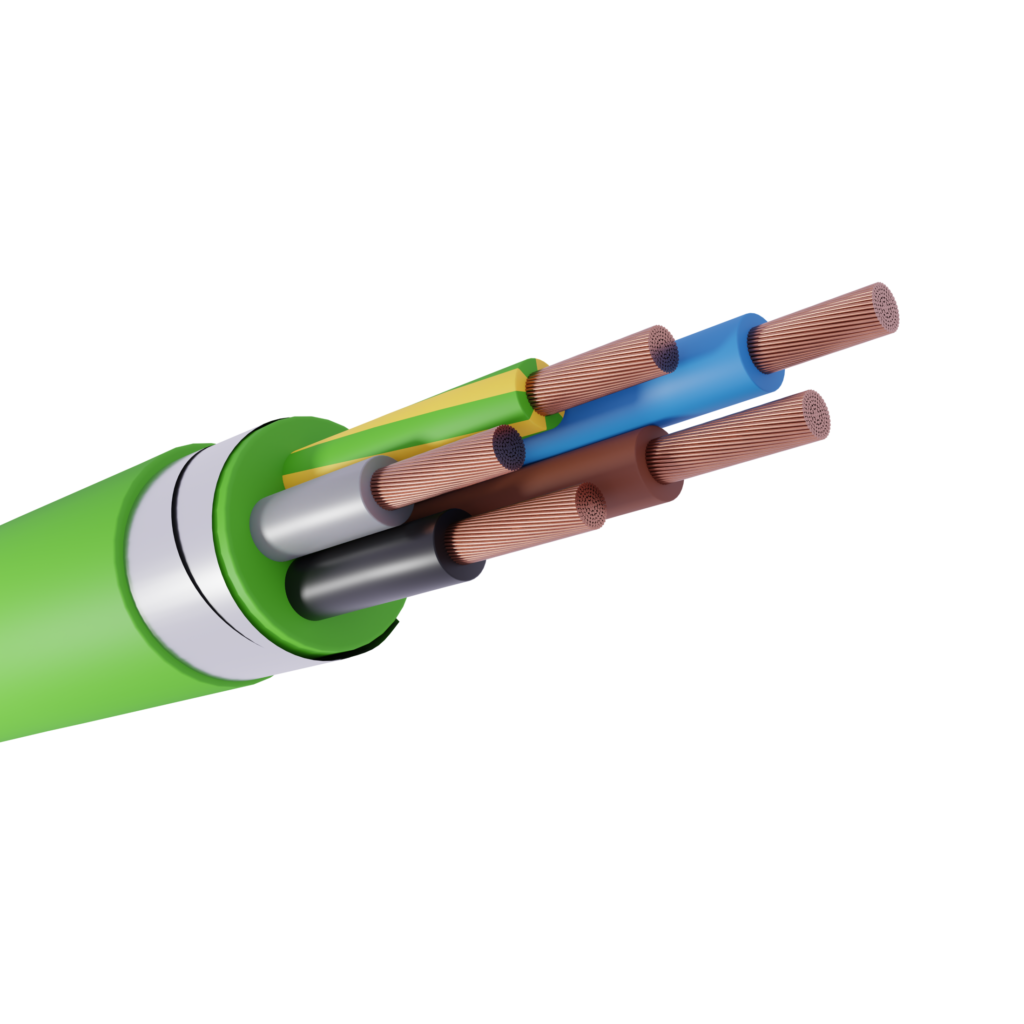 JMV HF Flex Armeret 5G16 mm2 grøn Tr. – JMV Cables Webshop